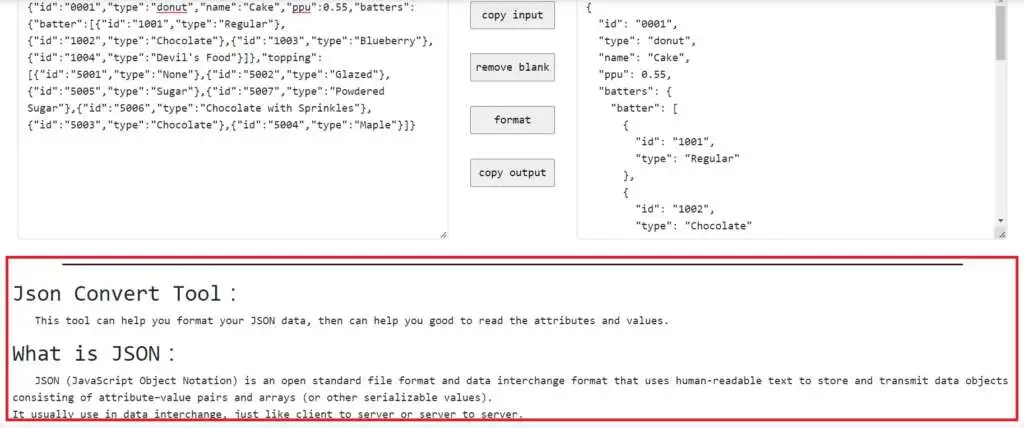 How to use JSON Convert Tool - Hsiu Hsiu's Blog